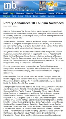 Rotary Announces 10 Tourism Awardees: Resorts World Owner, Phil Star ...