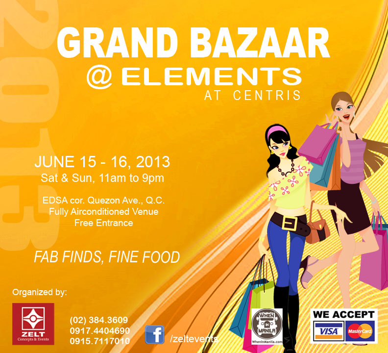 Shop at Grand Bazaar @ the Elements at Centris - When In Manila