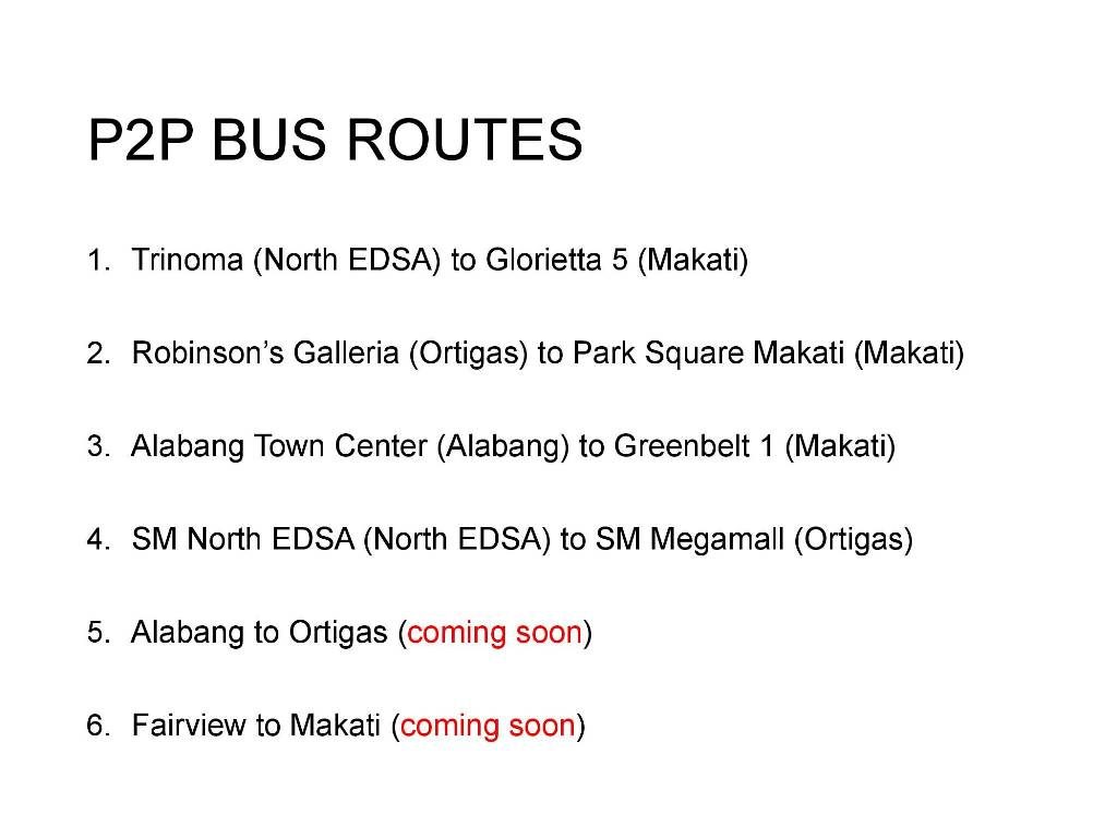 Updated Premium P2P Bus Routes: Will This Ease Metro Manila Travel ...