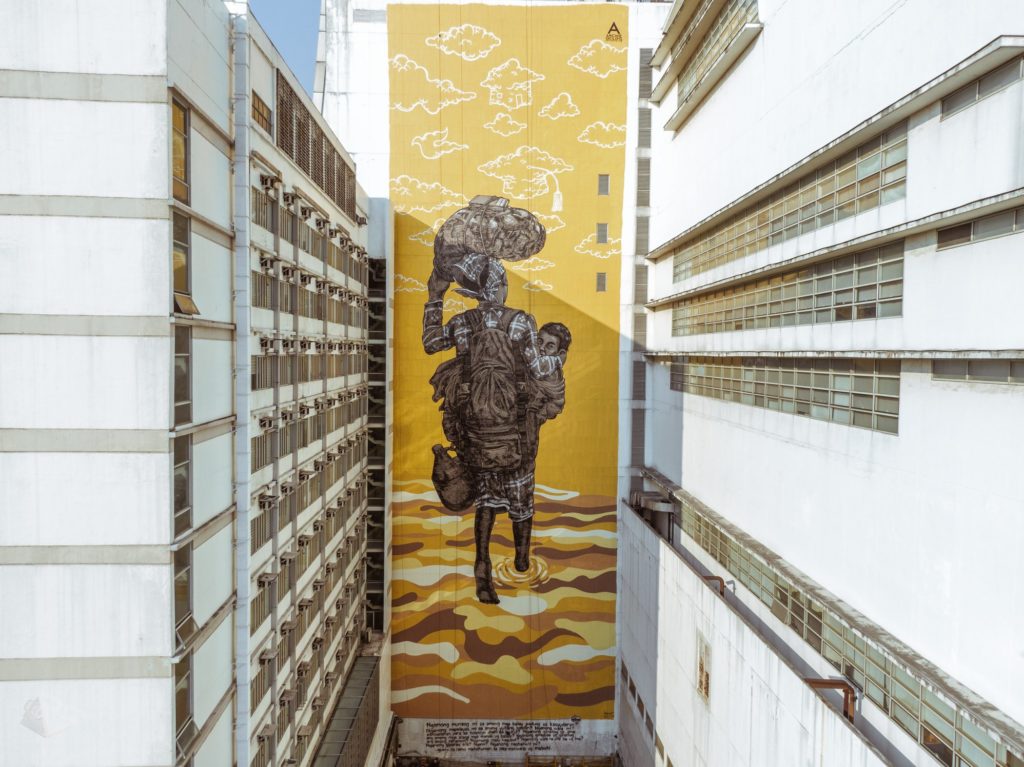 WATCH: This huge graffiti holds a special message for students in ...