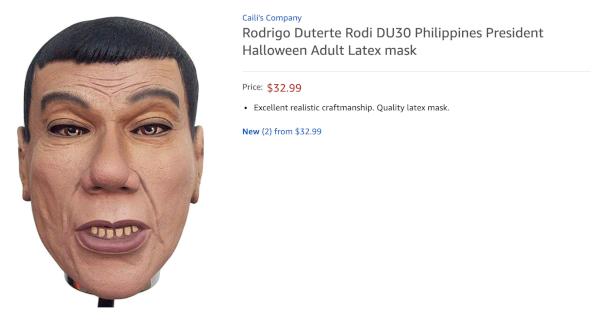 LOOK: A 'Realistic' Duterte Mask is Being Sold on Amazon for Halloween ...