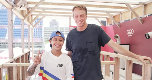 So Tony Hawk Had to Explain to Reporters Margielyn Didal’s Caption on ...