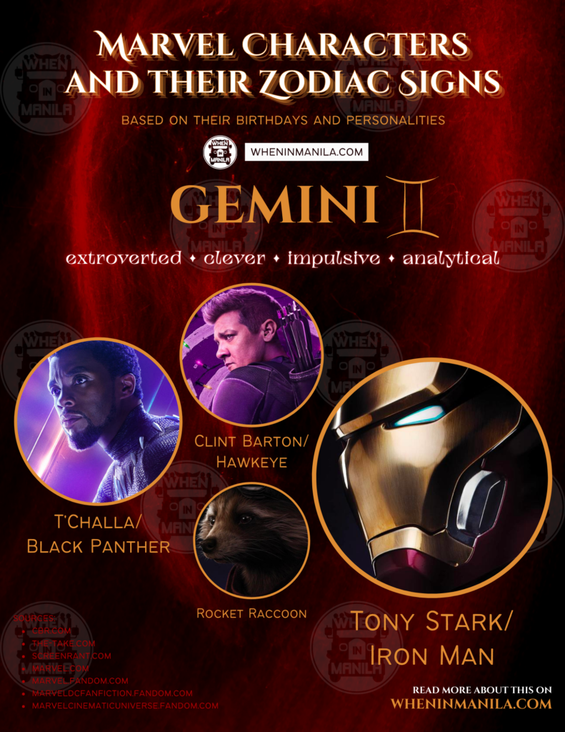 Marvel Characters and Their Zodiac Signs Based on Their Birthdays and ...