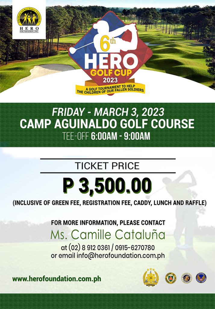 Tee Off and Be a Hero to our Heroes' Children in the 6th HERO Golf Cup ...