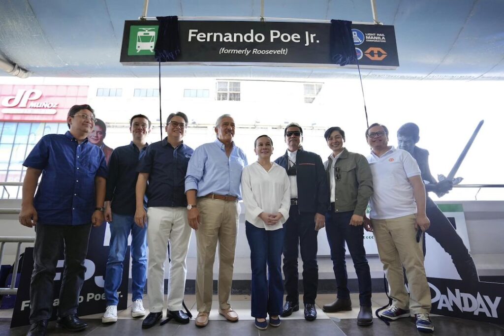 Grace Poe Unveils FPJ Station Marker in QC With Coco Martin, Tito Sen ...