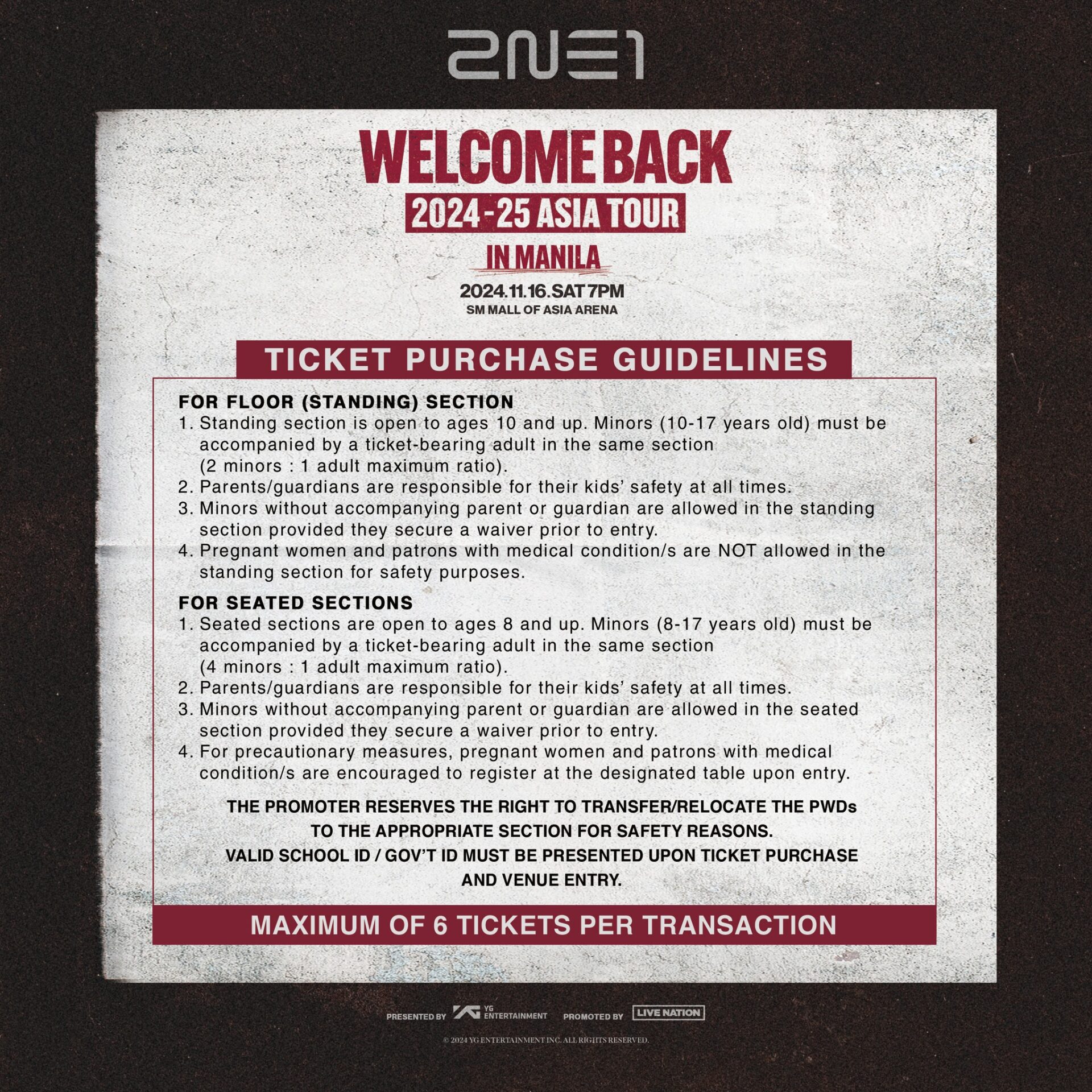 2NE1's "Welcome Back" Manila Concert: Mga Presyo ng Ticket at Seat Map ...