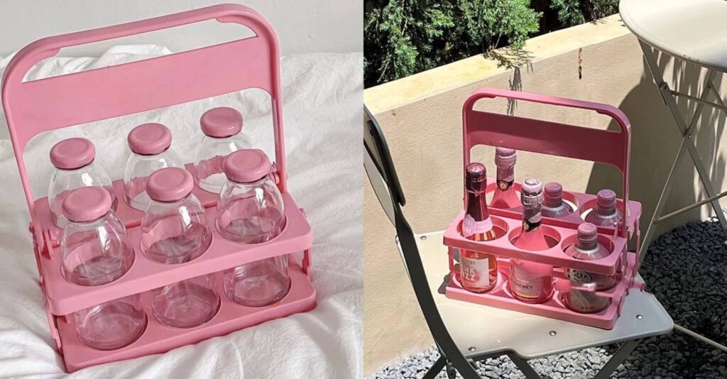 You Need This Adorable Pink Drink Carrier for Your Next Weekend Get ...